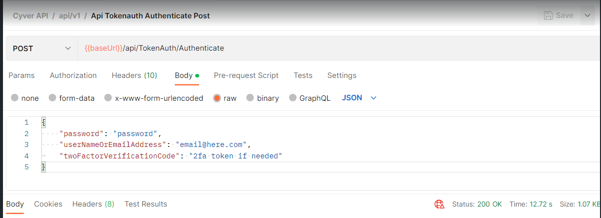 Working with the API – Cyver Support