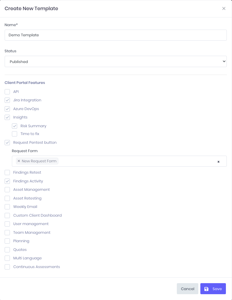 Client Portal Settings Templates – Cyver Support
